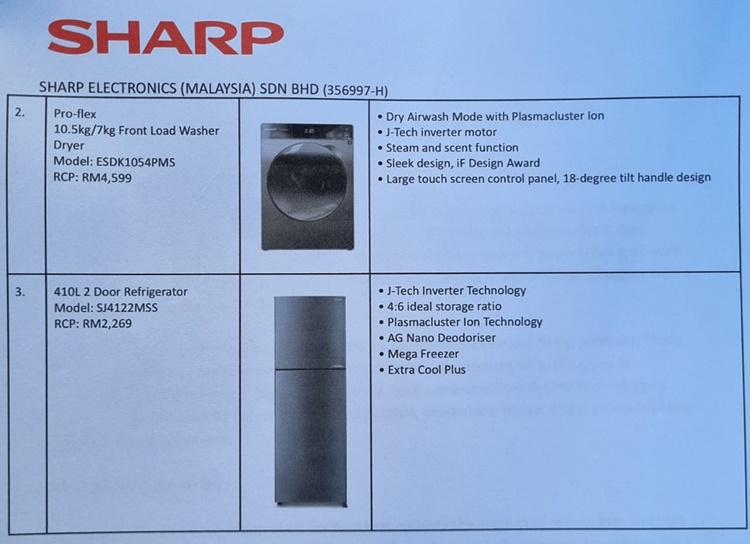 Sharp Malaysia showcased new PCI technology home appliances, starting price at RM699 | TechNave