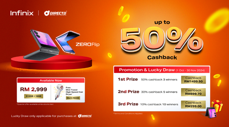 Infinix ZERO Flip Malaysia release - Dimensity 8020 and 16GB + 512GB, priced at RM2,999 | TechNave