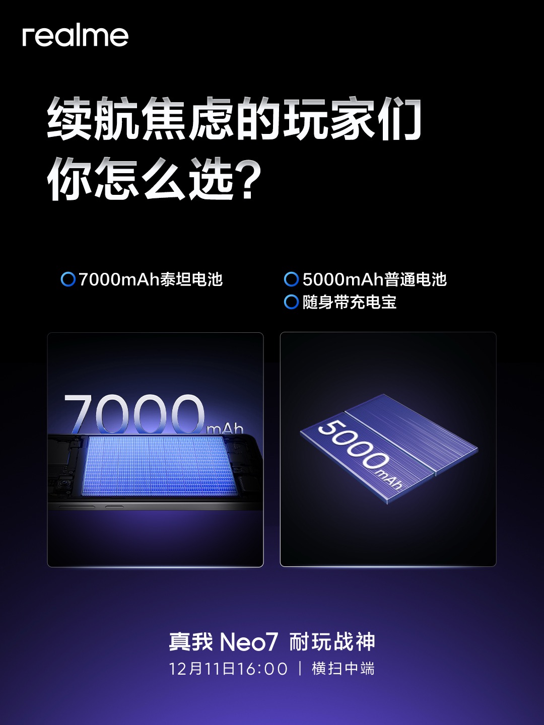 realme Neo7 to launch this 11 December with a whopping 7000mAh battery | TechNave