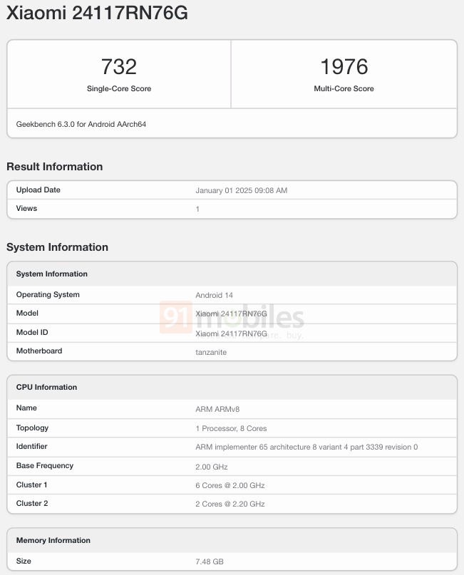 Redmi Note 14 4G spotted on Geekbench with Helio G99 Ultra, launch ...