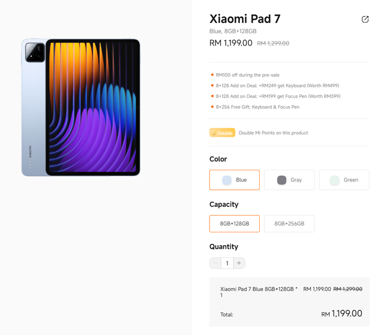 Xiaomi Pad 7 and Pad 7 Pro Malaysia pre-order - up to 12GB + 512GB ...