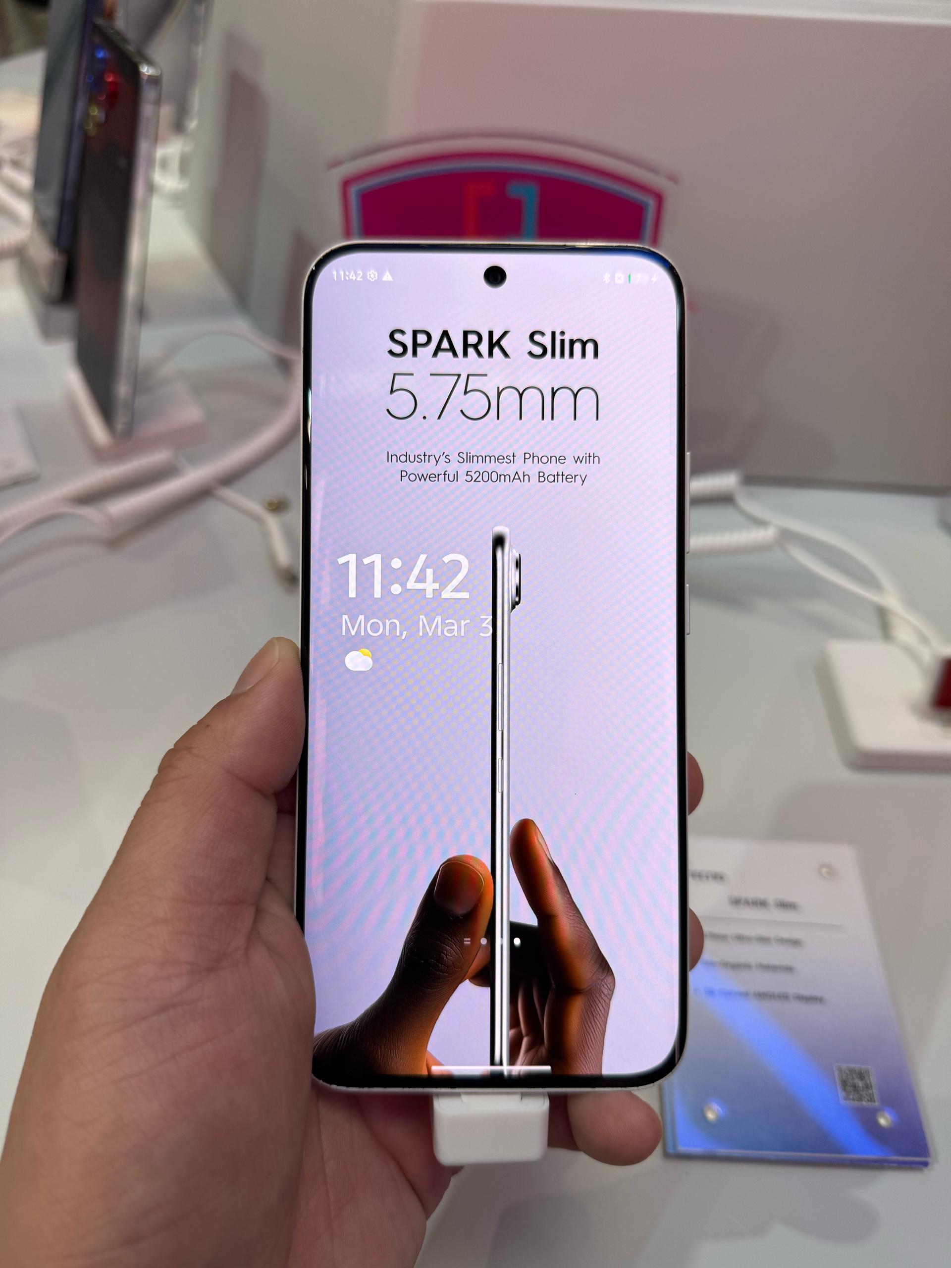 Tecno's Spark Slim Concept phone going for Ultra-thin 5.75mm at MWC2025 ...
