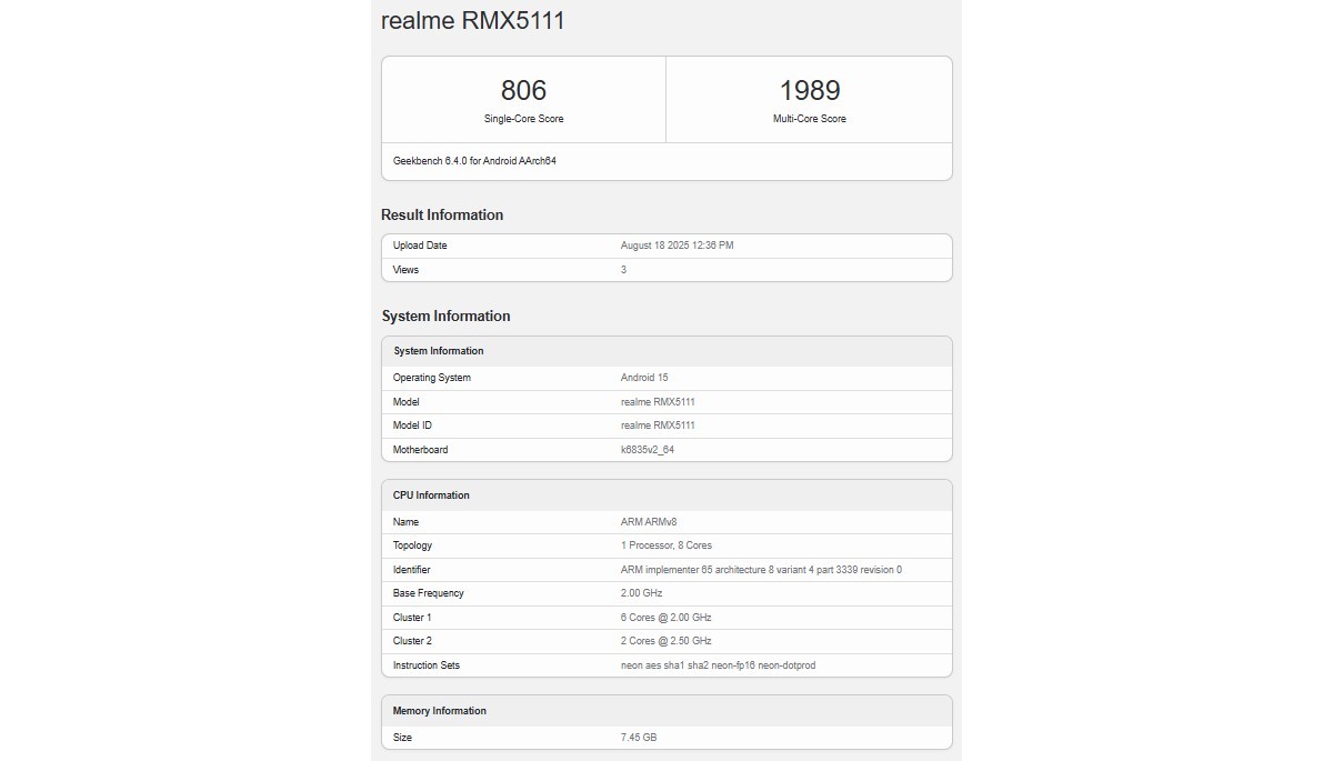 The realme 15T could feature Dimensity 6400 Max SoC, 8GB RAM, Android 15 and more - No price ...