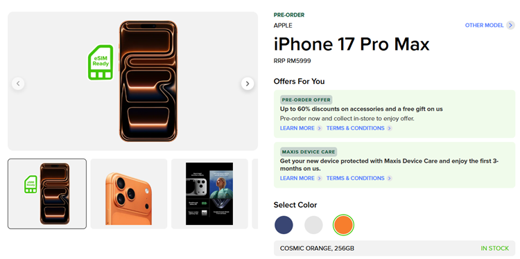 iPhone 17 series and iPhone Air offer comparison from CelcomDigi, Maxis ...