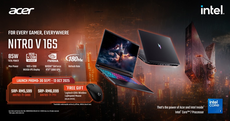 Acer Nitro V 16S Malaysia release - Intel or AMD processors, up to RTX ...