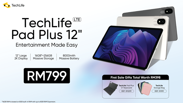 TechLife Pad Plus 12" LTE Malaysia release - up to 16GB + 256GB and ...
