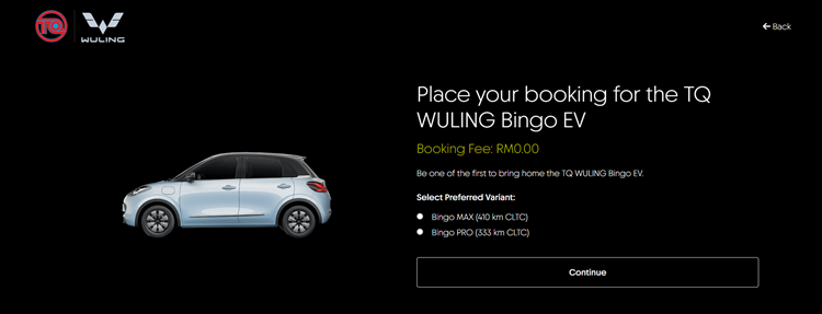TQ Wuling Bingo EV now open for booking in Malaysia for just RM50 ...