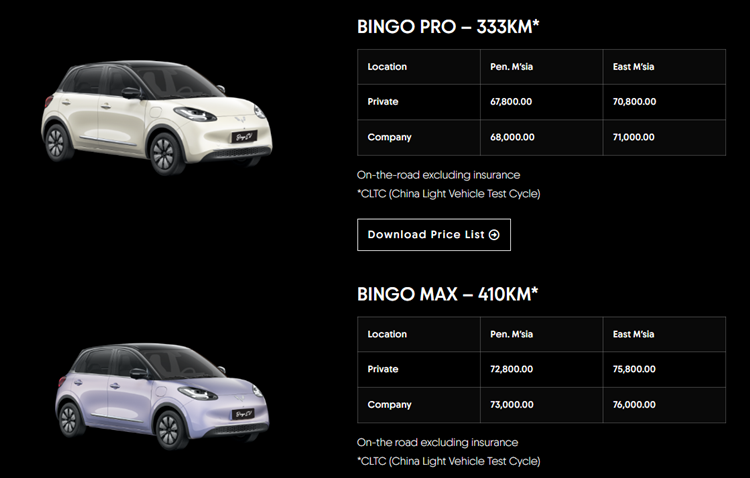 TQ WULING Bingo EV Malaysia release - Two variants and up to 410km ...