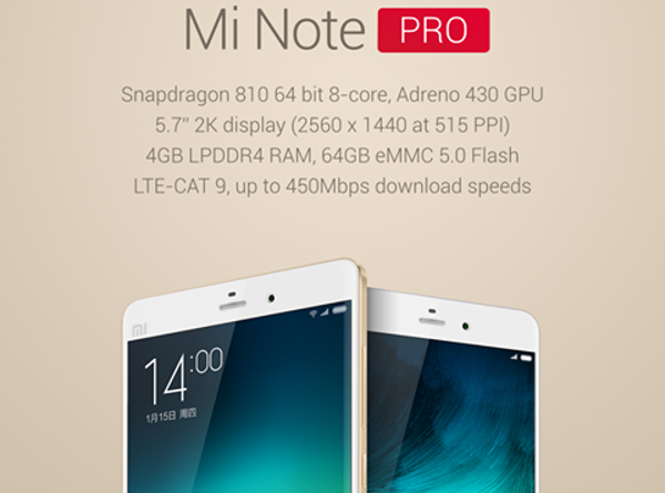 Xiaomi Mi Note and Mi Note Pro officially announced from 2299 CNY ...