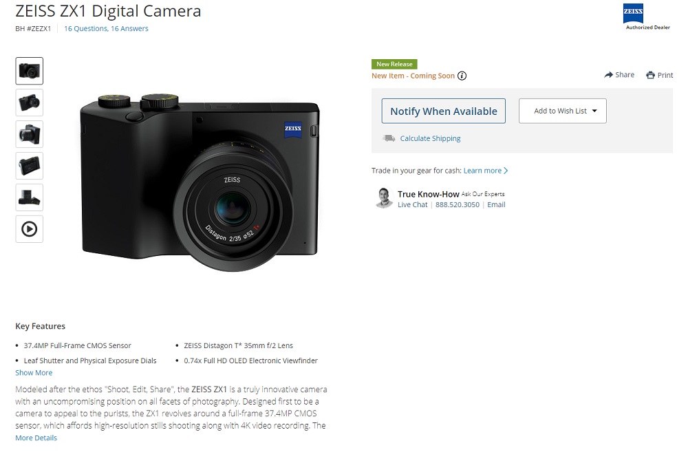 Zeiss ZX1 full-frame camera pre-order up for ~RM24909 | TechNave
