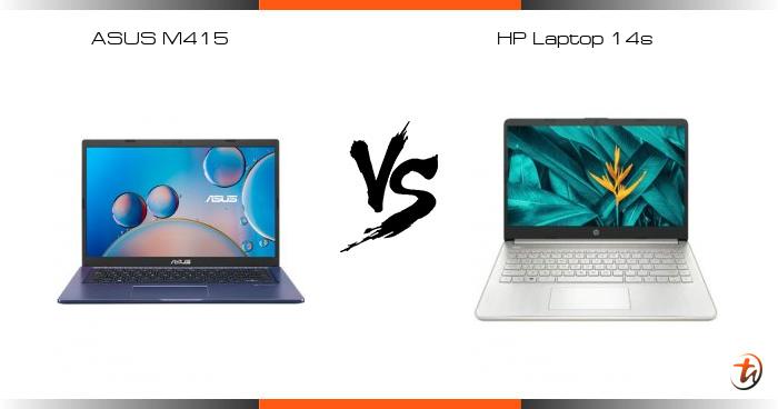 ASUS M415 对比 HP Laptop 14s - 功能区别与规格参数对比 - TechNave 中文版