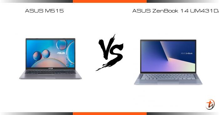 Compare ASUS M515 vs ASUS ZenBook 14 UM431DA specs and Malaysia price ...
