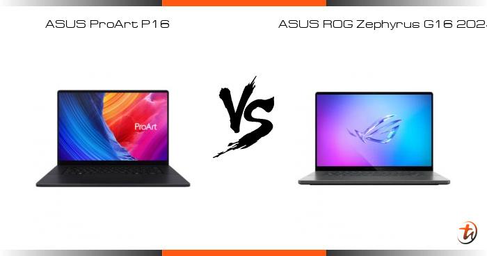 Banding ASUS ProArt P16 dan ASUS ROG Zephyrus G16 2024 GA605 ...