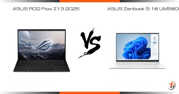 Banding ASUS ROG Flow Z13 2025 dan ASUS Zenbook S 16 UM5606 ...