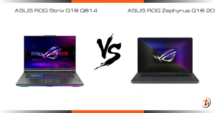 ASUS ROG Strix G16 G614 对比 ASUS ROG Zephyrus G16 2023 - 功能区别与规格参数对比 ...