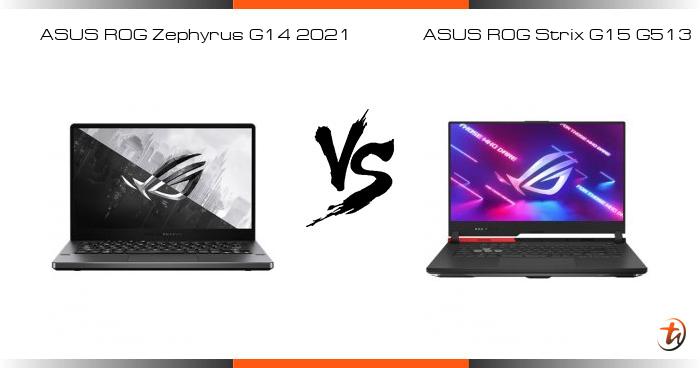 ASUS ROG Zephyrus G14 2021 对比 ASUS ROG Strix G15 G513 - 功能区别与规格参数对比 ...