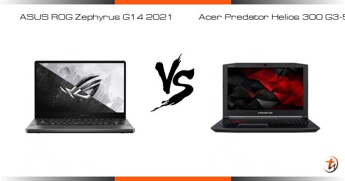 Banding ASUS ROG Zephyrus G14 2021 dan Acer Predator Helios 300 G3-572 ...