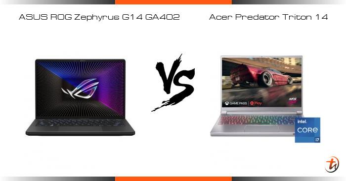 Banding ASUS ROG Zephyrus G14 GA402 dan Acer Predator Triton 14 ...