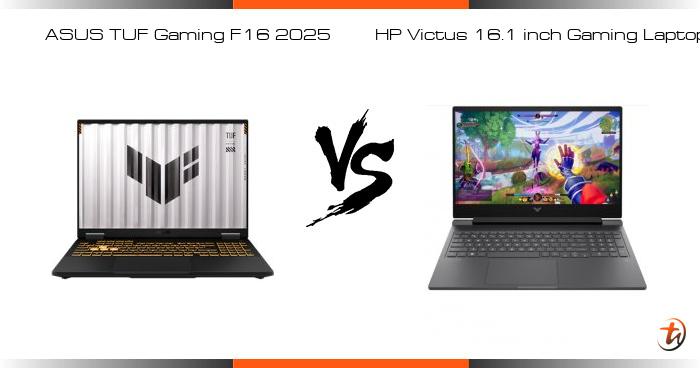 Compare ASUS TUF Gaming F16 2025 vs HP Victus 16.1 inch Gaming Laptop ...