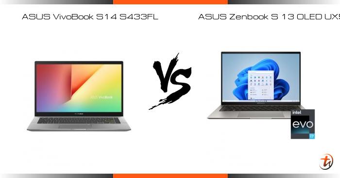 Compare ASUS VivoBook S14 S433FL vs ASUS Zenbook S 13 OLED UX5304 specs and Malaysia price ...