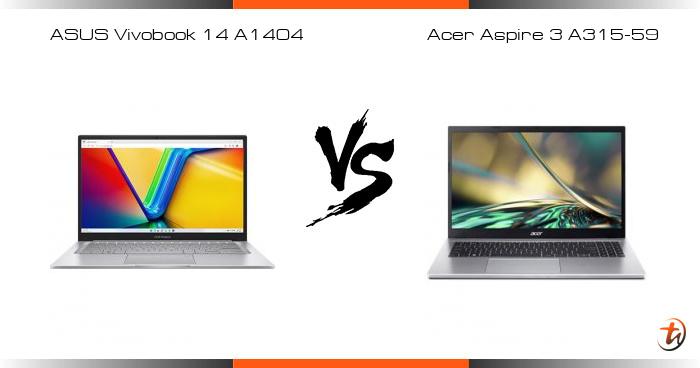Compare ASUS Vivobook 14 A1404 vs Acer Aspire 3 A315-59 specs and ...