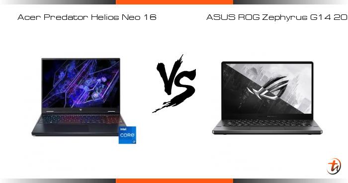 Acer Predator Helios Neo 16 对比 ASUS ROG Zephyrus G14 2021 - 功能区别与规格参数对比 ...