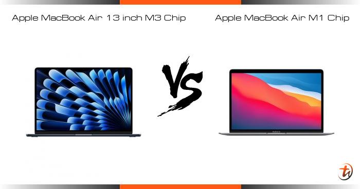 Banding Apple MacBook Air 13 inch M3 Chip dan Apple MacBook Air M1 Chip ...