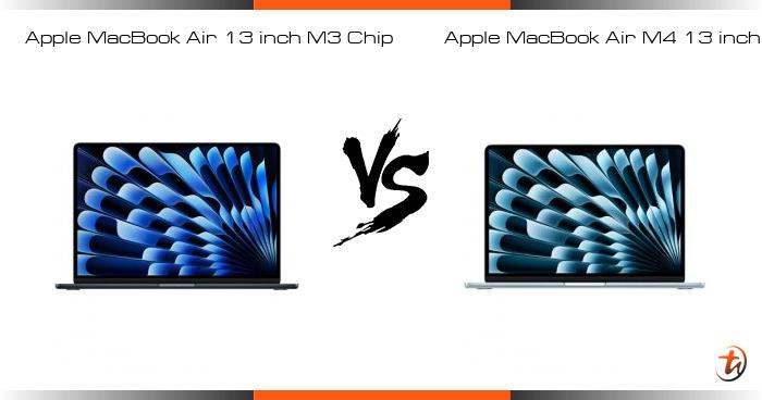 Compare Apple MacBook Air 13 inch M3 Chip vs Apple MacBook Air M4 13 ...
