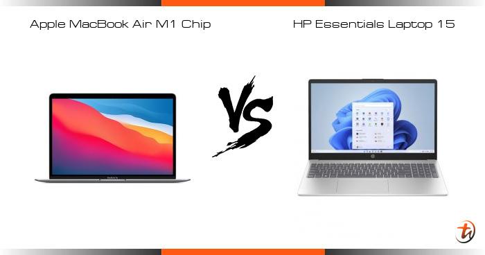 Banding Apple MacBook Air M1 Chip dan HP Essentials Laptop 15 ...