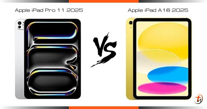 Compare Apple iPad Pro 11 2025 vs Apple iPad A16 2025 specs and ...