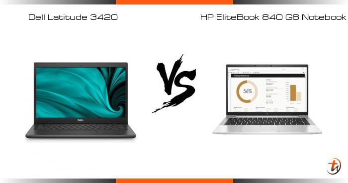 Banding Dell Latitude 3420 dan HP EliteBook 840 G8 Notebook PC ...
