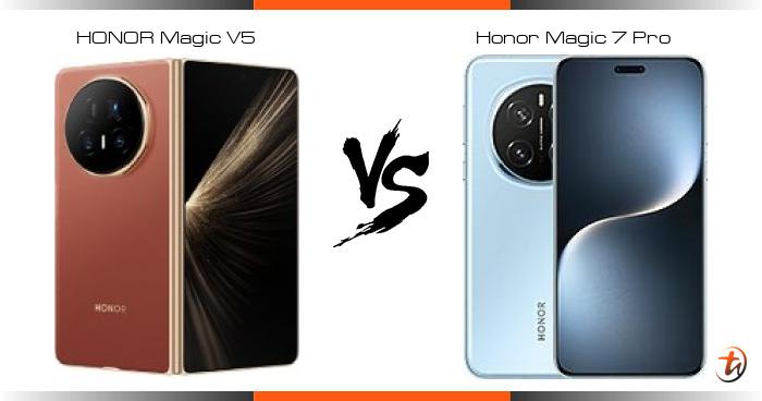 Banding HONOR Magic V5 dan Honor Magic 7 Pro - Spesifikasi dan harga di Malaysia - TechNave BM