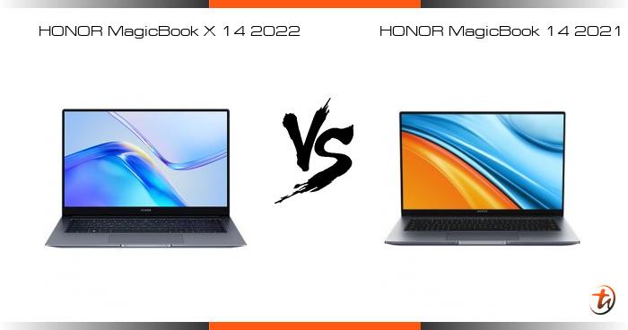 Banding HONOR MagicBook X 14 2022 dan HONOR MagicBook 14 2021 - Spesifikasi dan harga di ...