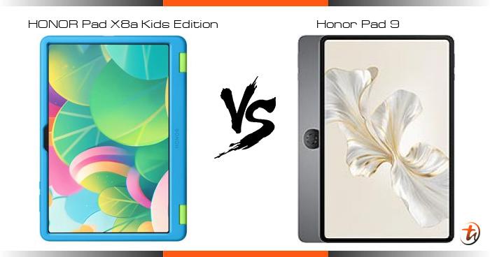 HONOR Pad X8a Kids Edition 对比 Honor Pad 9 - 功能区别与规格参数对比 - TechNave 中文版