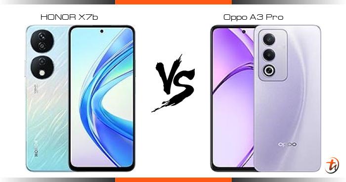 HONOR X7b 对比 Oppo A3 Pro - 功能区别与规格参数对比 - TechNave 中文版