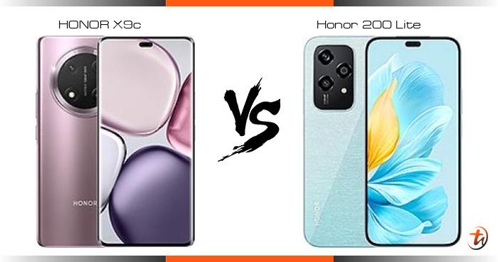Banding HONOR X9c dan Honor 200 Lite - Spesifikasi dan harga di Malaysia - TechNave BM