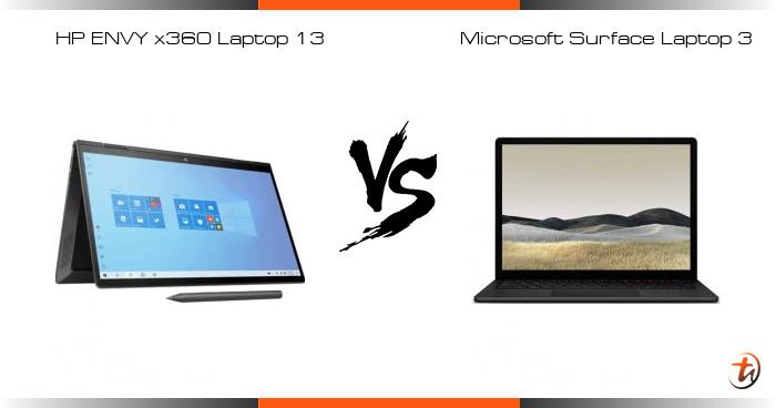 Compare HP ENVY x360 Laptop 13 vs Microsoft Surface Laptop 3 specs and ... Compare HP ENVY x360 Laptop 13 vs Microsoft Surface Laptop 3 specs and ...