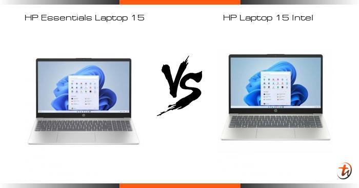 Compare HP Essentials Laptop 15 vs HP Laptop 15 Intel specs and ...