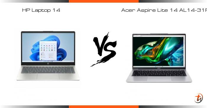 Compare HP Laptop 14 vs Acer Aspire Lite 14 AL14-31P specs and Malaysia ...