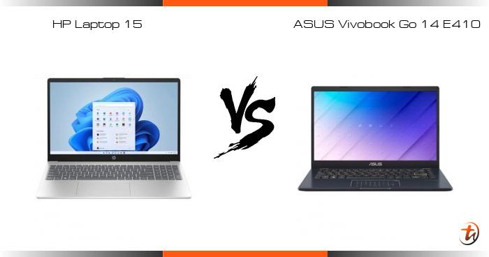 HP Laptop 15 对比 ASUS Vivobook Go 14 E410 - 功能区别与规格参数对比 - TechNave 中文版
