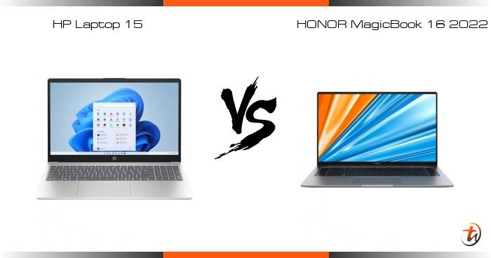 Banding HP Laptop 15 dan HONOR MagicBook 16 2022 - Spesifikasi dan ...