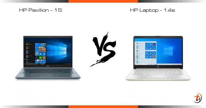 HP Pavilion - 15 对比 HP Laptop 14s - 功能区别与规格参数对比 - TechNave 中文版