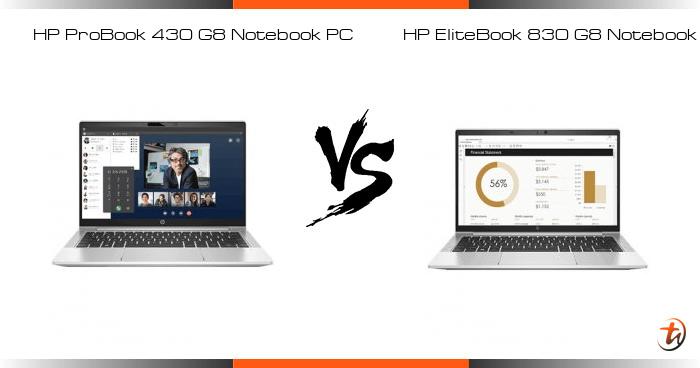 HP ProBook 430 G8 Notebook PC 对比 HP EliteBook 830 G8 Notebook PC - 功能区别 ...