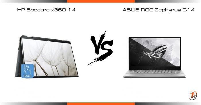 HP Spectre x360 14 对比 ASUS ROG Zephyrus G14 - 功能区别与规格参数对比 - TechNave 中文版