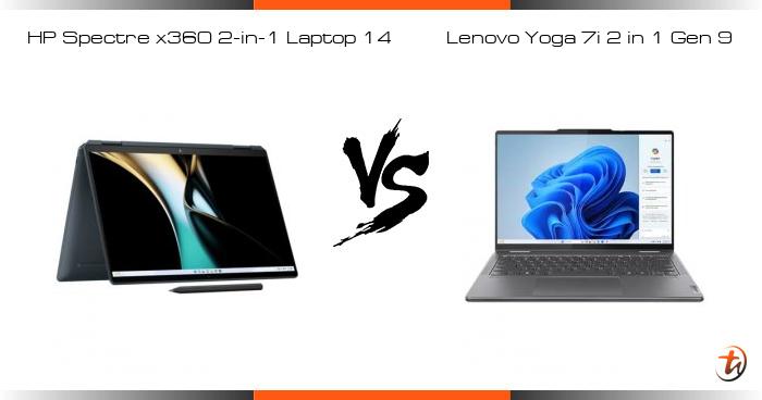 HP Spectre x360 2-in-1 Laptop 14 对比 Lenovo Yoga 7i 2 in 1 Gen 9 - 功能区别与 ...
