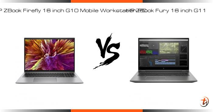 HP ZBook Firefly 16 inch G10 Mobile Workstation PC 对比 HP ZBook Fury 16 ...