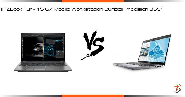 Banding HP ZBook Fury 15 G7 Mobile Workstation Bundle dan Dell ...