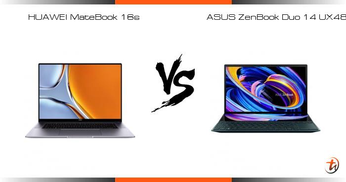 Banding HUAWEI MateBook 16s dan ASUS ZenBook Duo 14 UX482 - Spesifikasi ...