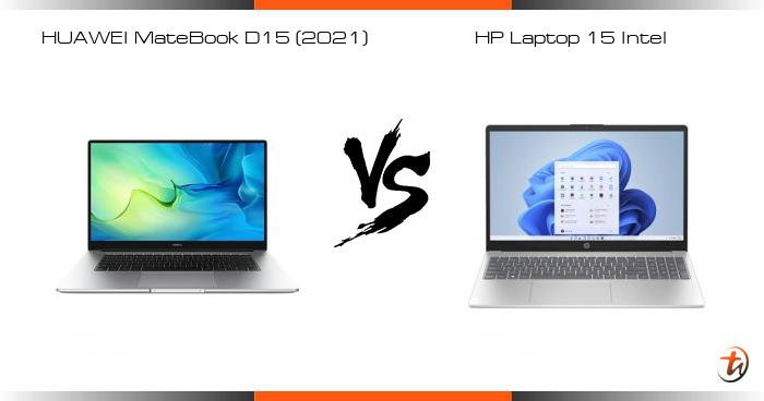 Banding HUAWEI MateBook D15 (2021) dan HP Laptop 15 Intel - Spesifikasi ...