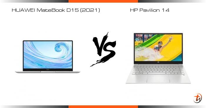 Compare HUAWEI MateBook D15 (2021) vs HP Pavilion 14 specs and Malaysia ...